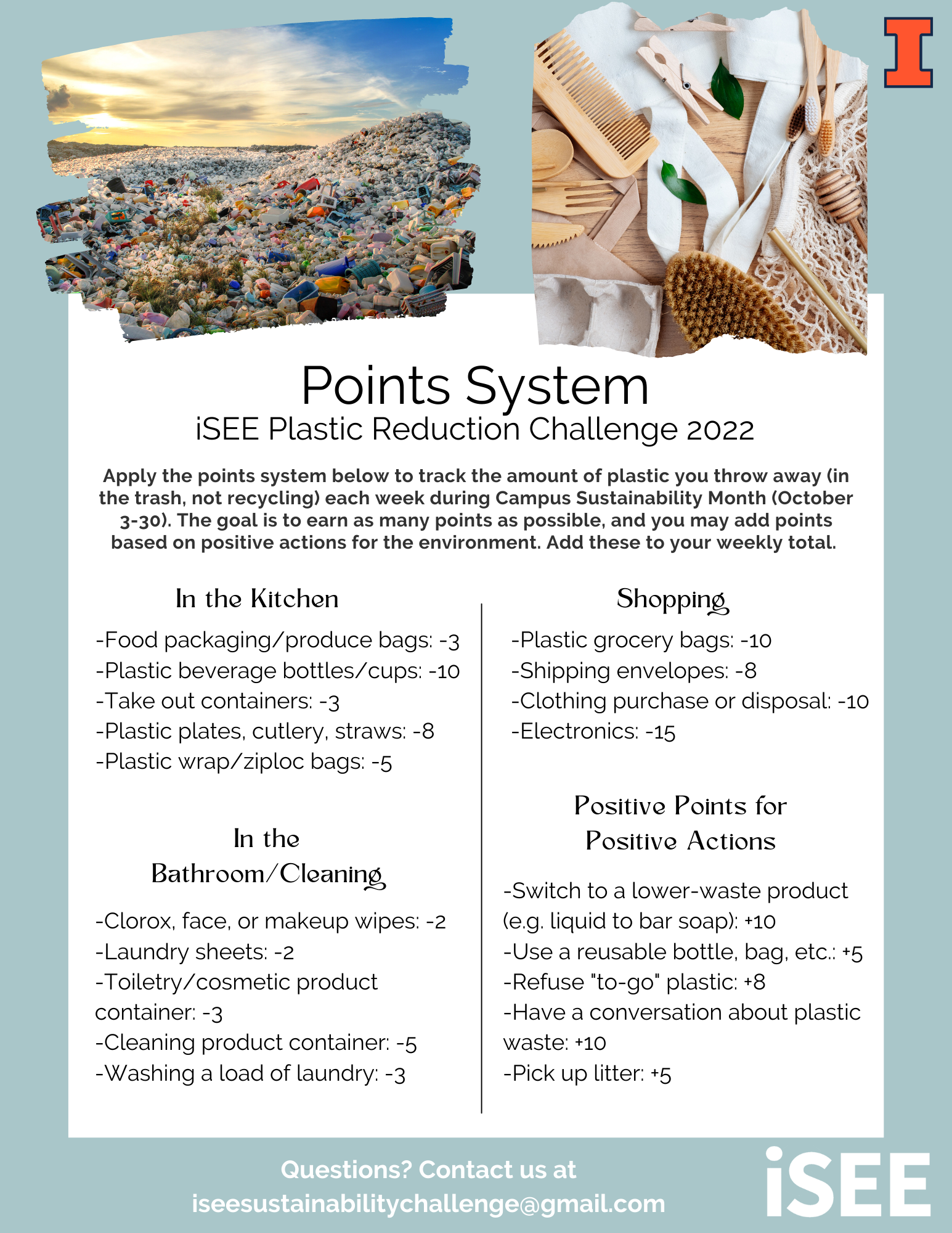 Week 2 - Plastic Reduction Challenge | iCAP Portal | University of Illinois
